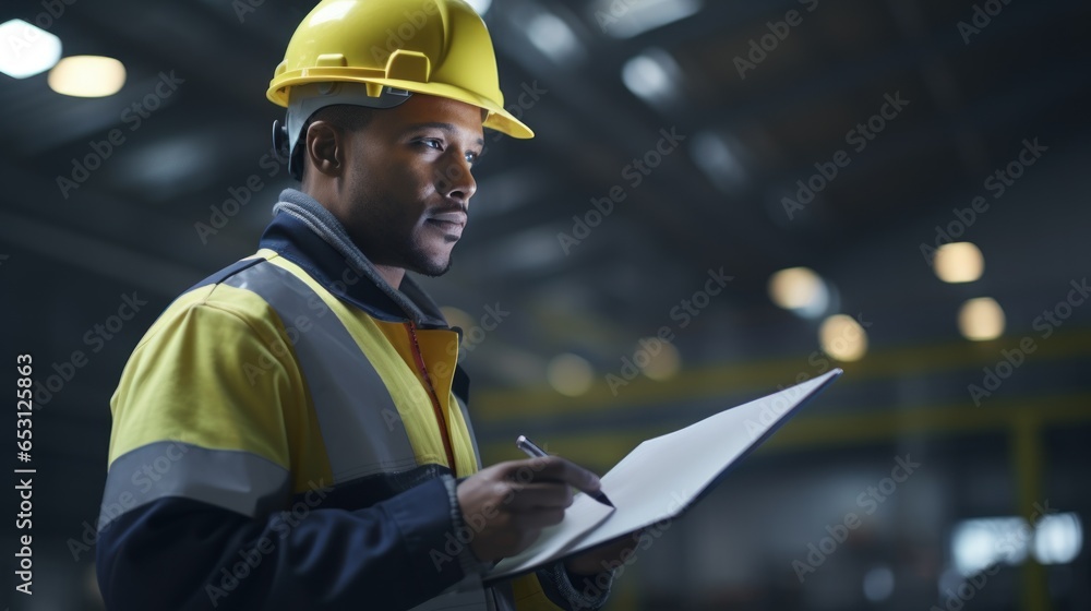 Engineer inspector conducting an inspection at an industrial plant ...
