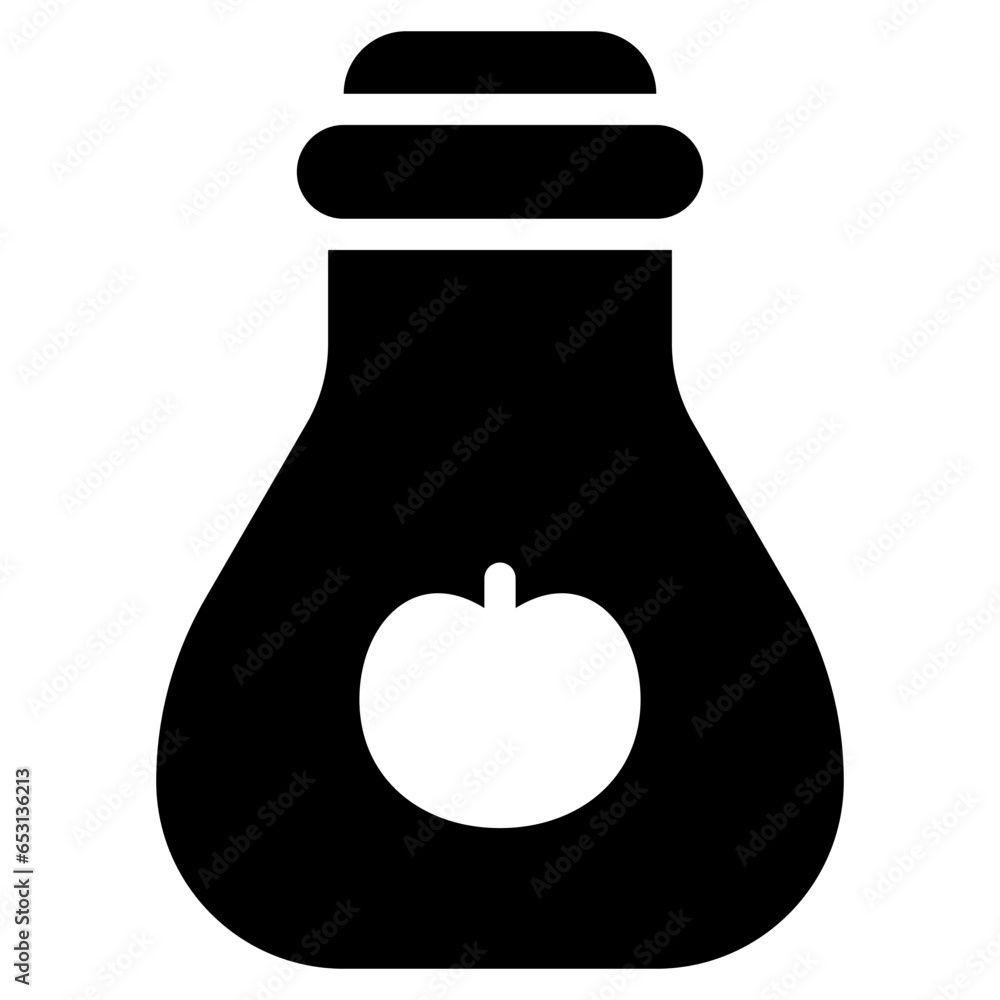 Cider icon with glyph style. Suitable for website design, logo, app, UI ...