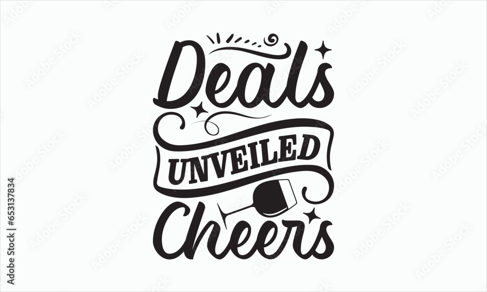 Deals Unveiled Cheers - Boxing Day T-shirt Design, Handmade calligraphy ...