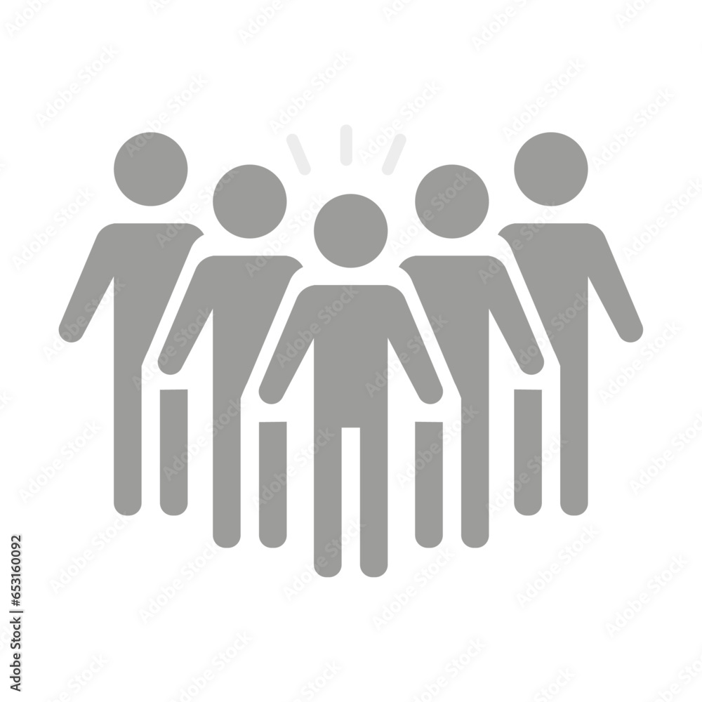Vector flat illustration in grayscale. Avatar, user profile, person ...