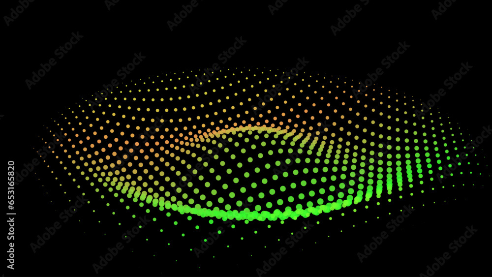 Abstract waveform net pulsating hole dots nodes banner resilience energy power big data ...