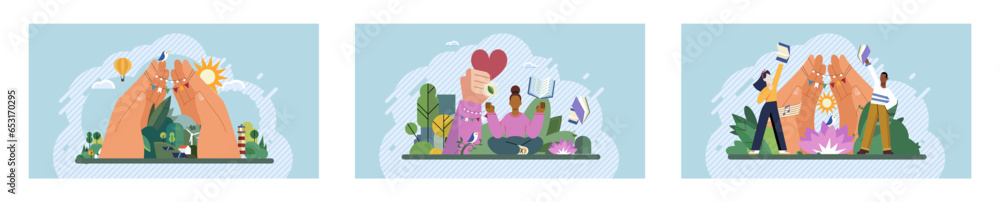 Wellbeing metaphor. Vector illustration. Employee wellbeing, barometer ...