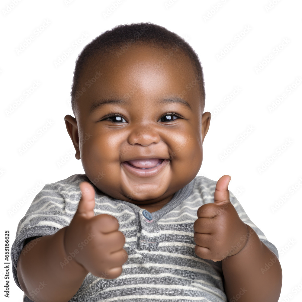 Cute baby giving funny facial expressions and gesture with transparent ...