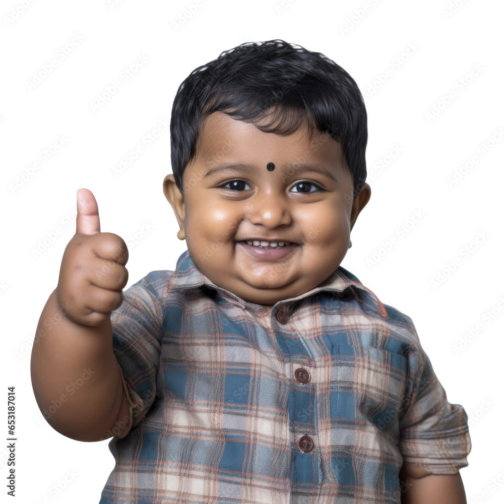 Cute baby giving funny facial expressions and gesture with transparent ...