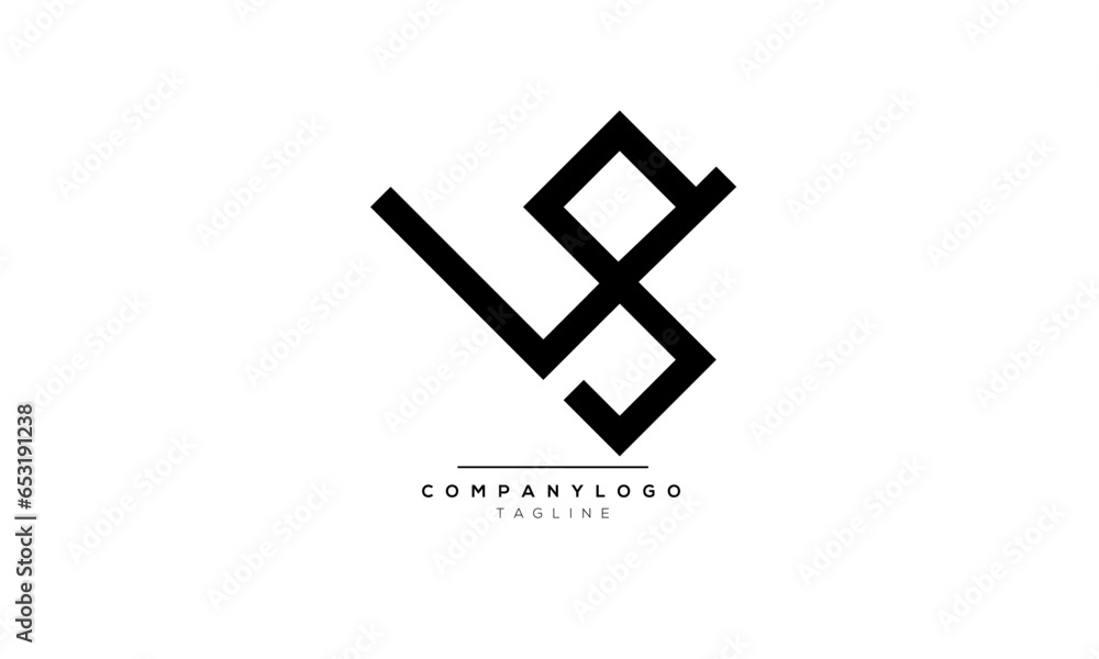 Alphabet letters Initials Monogram logo VS,VS INITIAL,VS letter Stock ...