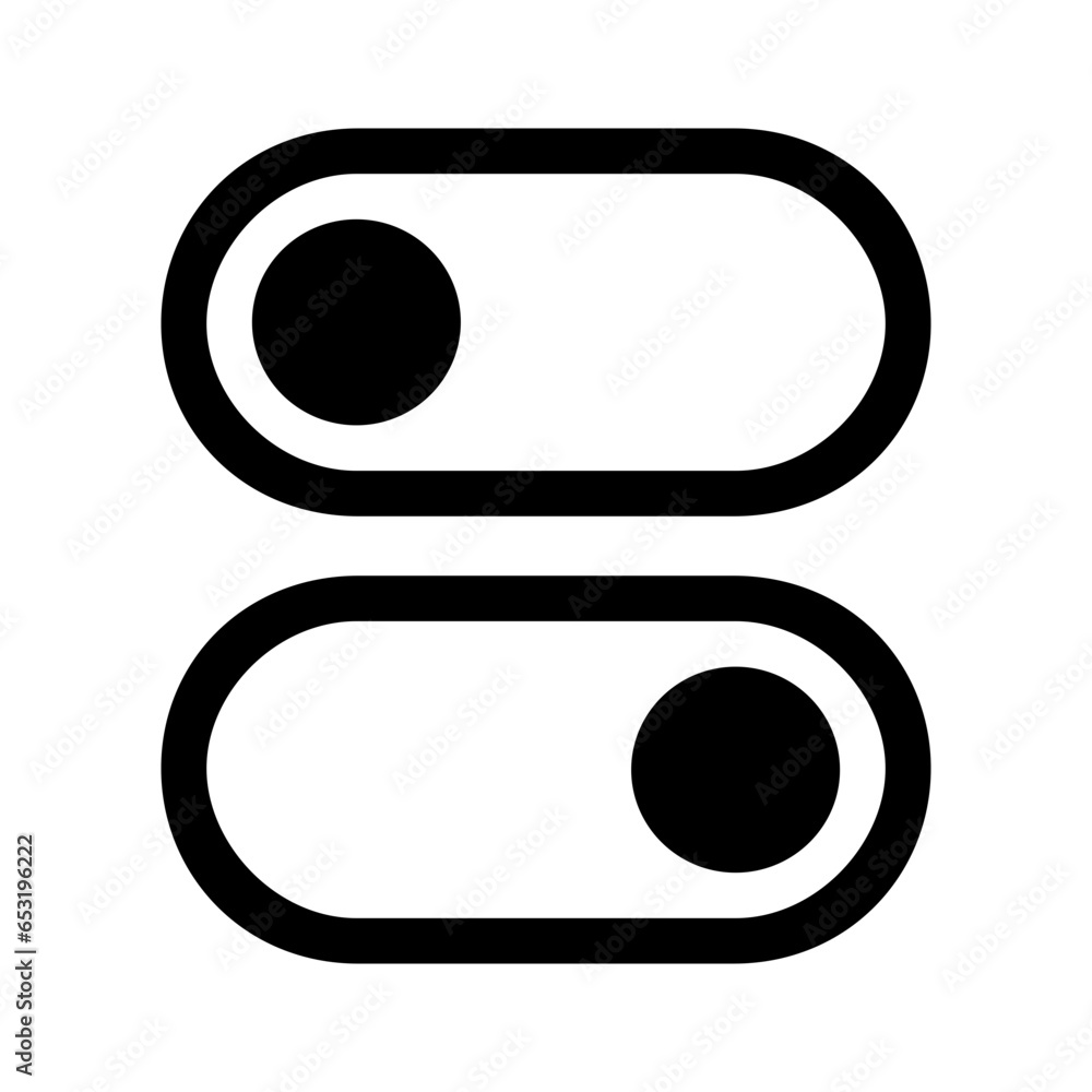 button on, button off, Push the Button, move the Button, Selector ...