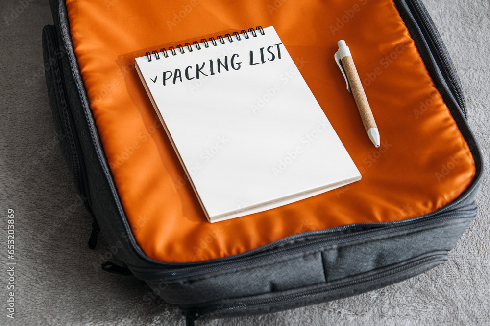 Travel Packing List For Vacation. Travel Packing Checklist For Holiday ...