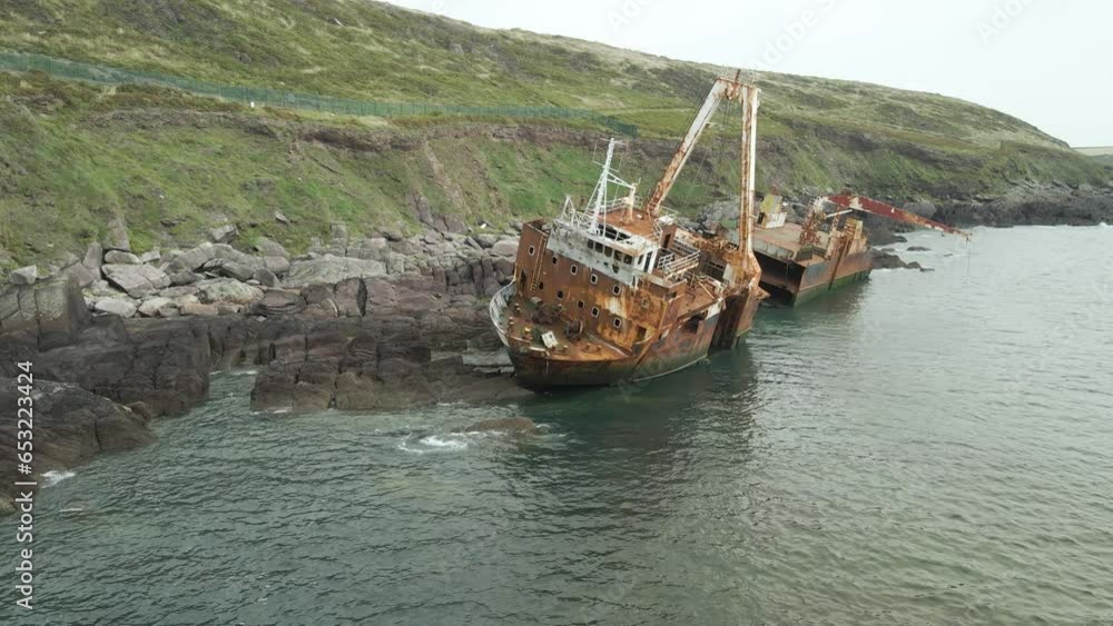 MV Alta Shipwreck Split in Half Washed Ashore In The Coastline Of ...