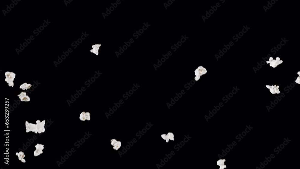 Popcorn burst completely clearing the frame on a alpha channel place on ...