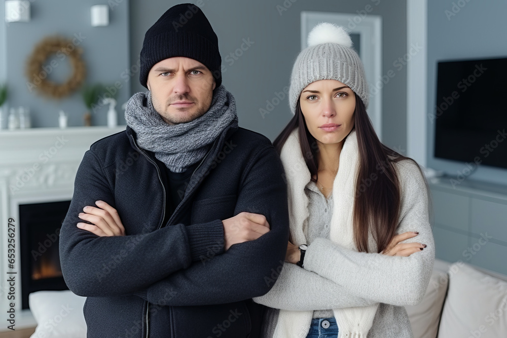 People get frozen inside a very cold house with heating problems ...