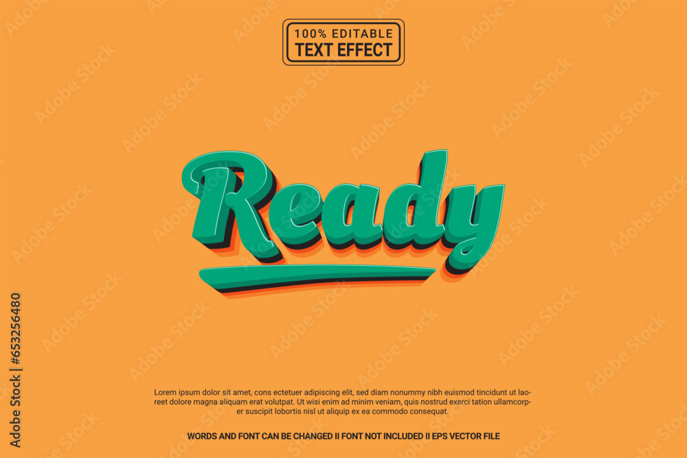 Editable text effect Ready 3d cartoon template stlye modren premium ...