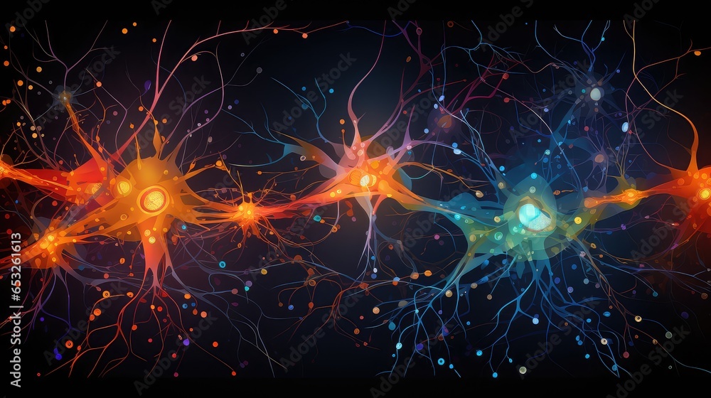 background brain synapse scan illustration idea technology, system ...