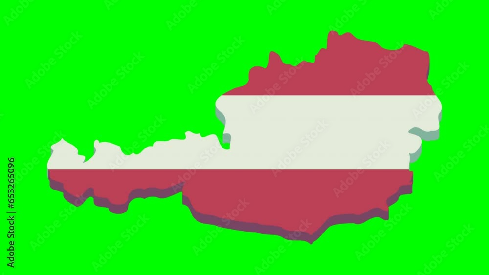 Animation of appearance and disappearance of the 3D map of Austria in ...