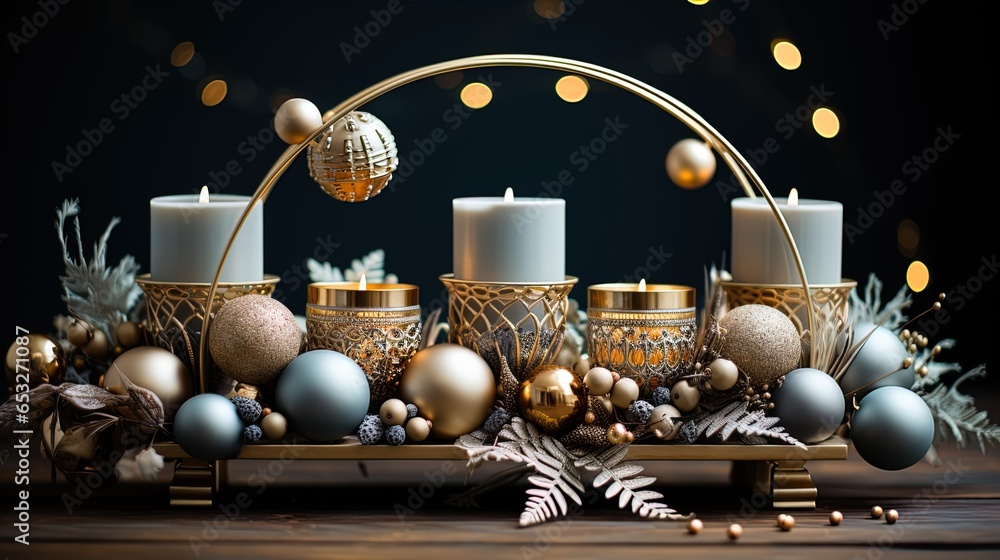 Contemporary Yuletide Glow: Modern Advent Wreath Celebrating the ...