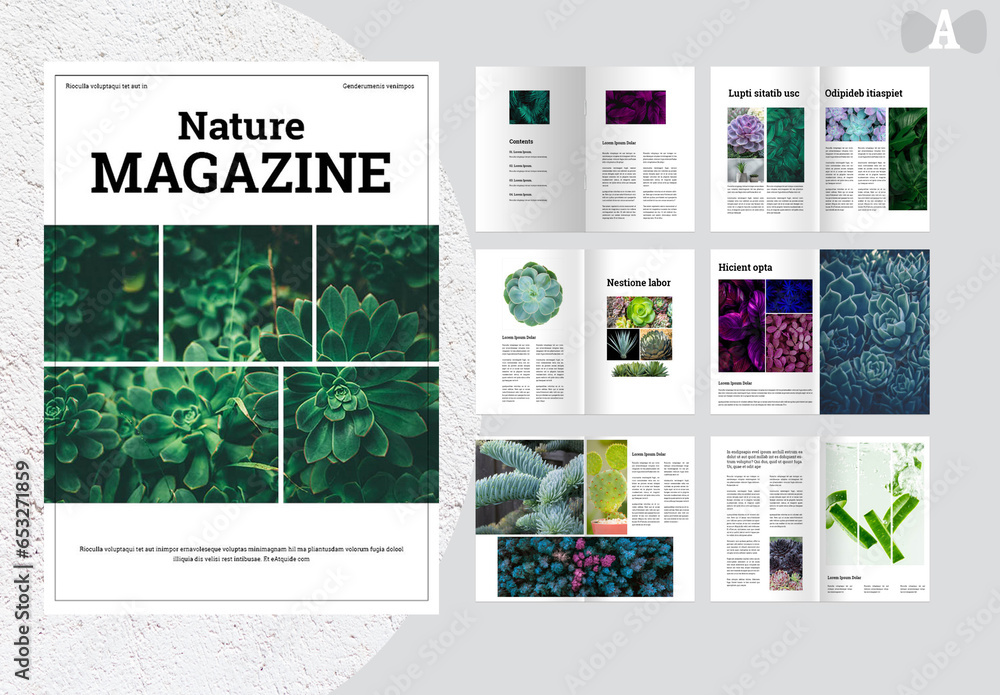 Nature Magazine Template Stock Template | Adobe Stock