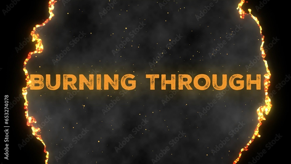 Burning Through Screen Fire Title Intro Template Stock Template | Adobe ...