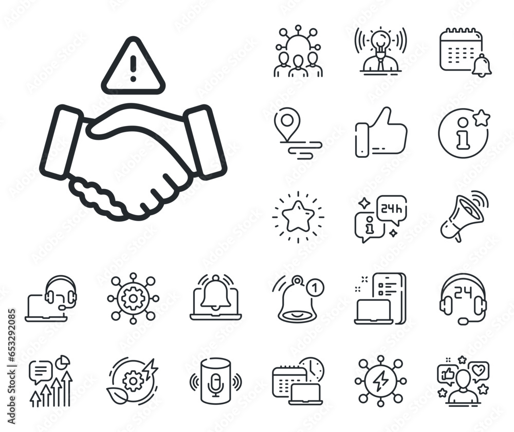 Hand touch warning sign. Place location, technology and smart speaker ...