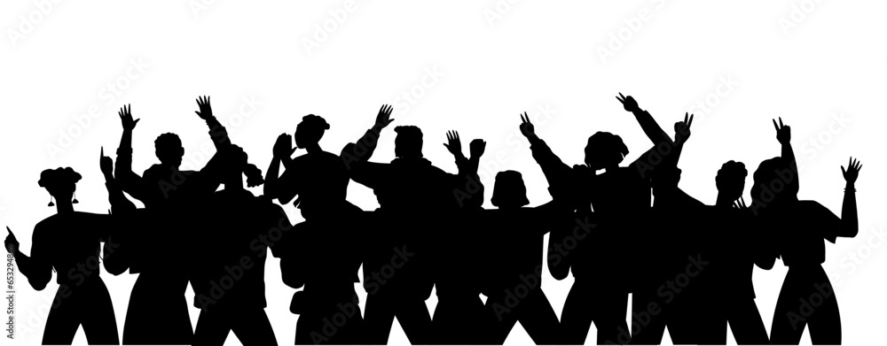 Happy people concept. Vector illustration Happy body language cbe seen ...