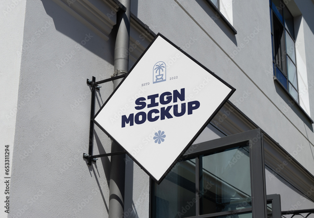 Store Front Signage Mockups Stock Template | Adobe Stock