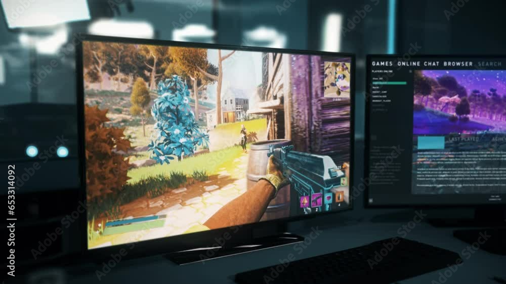 Streaming the new digital entertainment computer game simulator on the ...