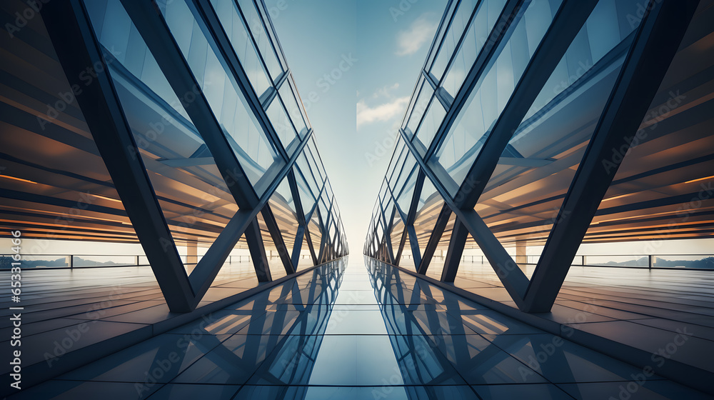 Explore the beauty of architectural symmetry with a photograph of a ...