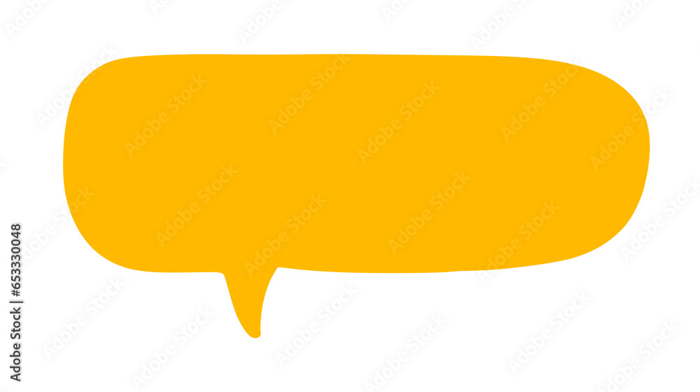 Bulle de texte jaune en longueur Stock Illustration | Adobe Stock