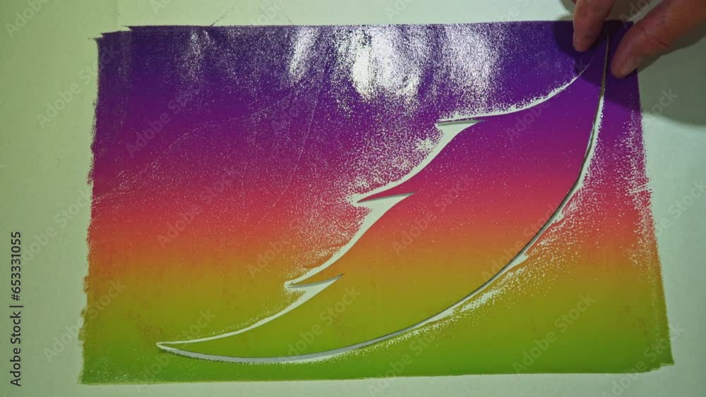 .Color combinations using a roller rolling technique..The combination ...