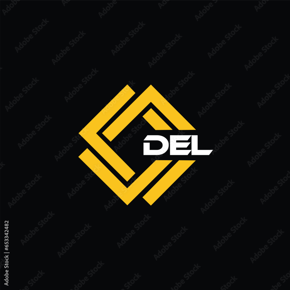 DEL letter design for logo and icon.DEL typography for technology ...