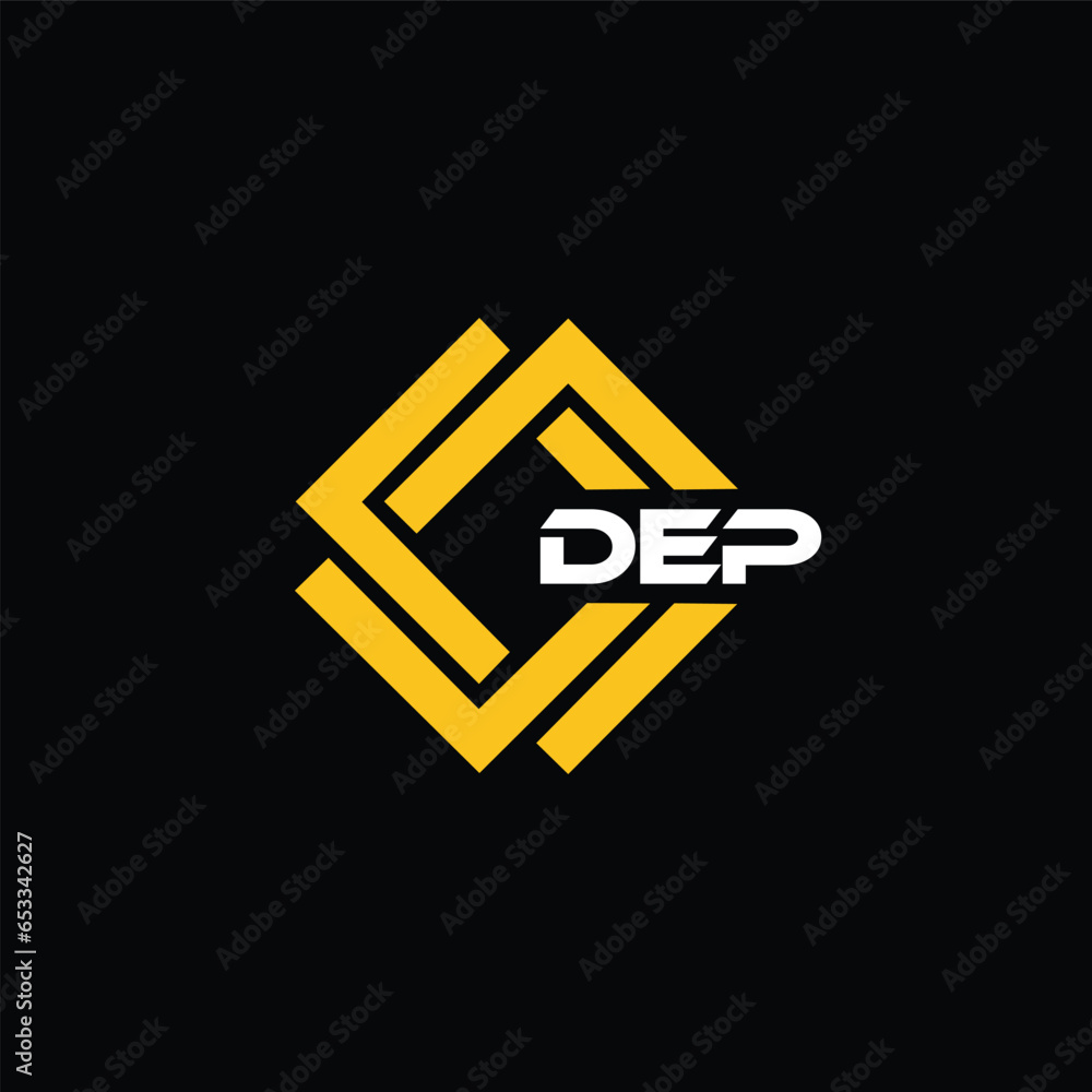 DEP letter design for logo and icon.DEP typography for technology ...