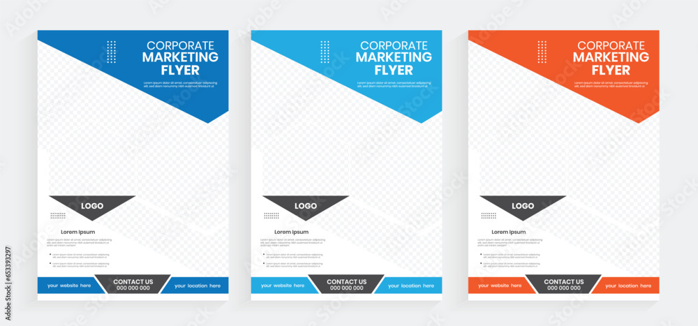 Corporate agency style best A4 flyer design, A4 business paper sheet ...