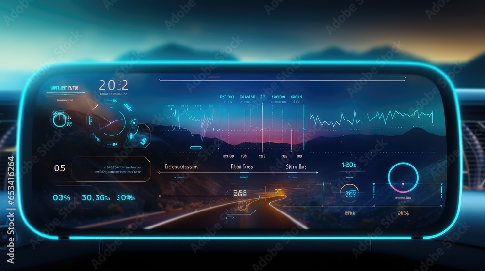 location route dashboard futuristic illustration technology navigation ...