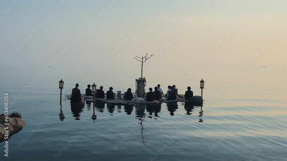 Beautiful end of life celebration atmospheric funeral ceremony in ...