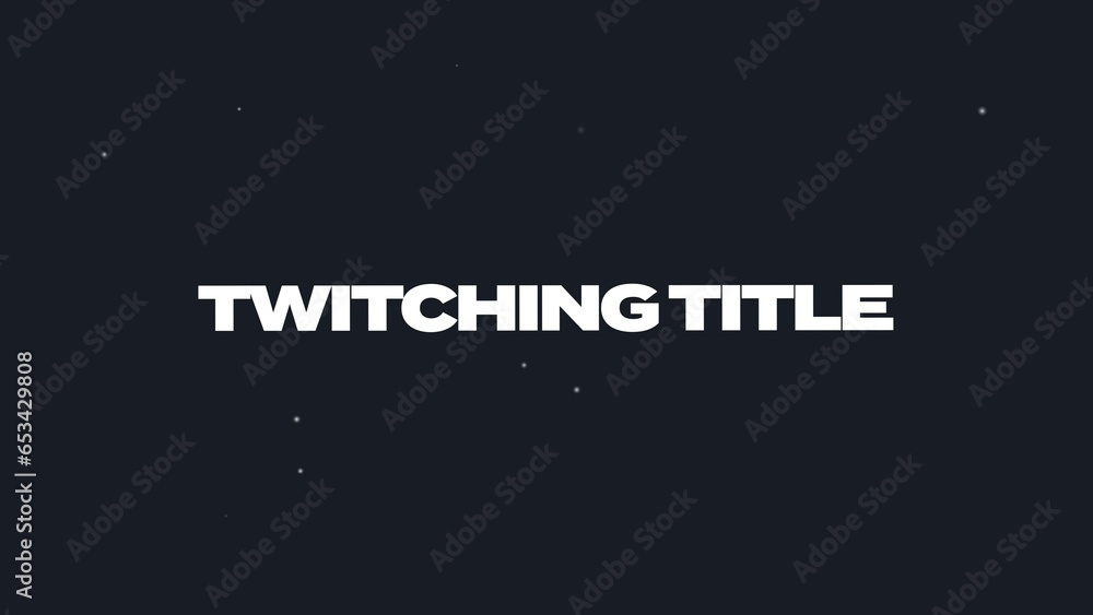 Twitching Strobe Blurred Title Intro Template Stock Template | Adobe Stock