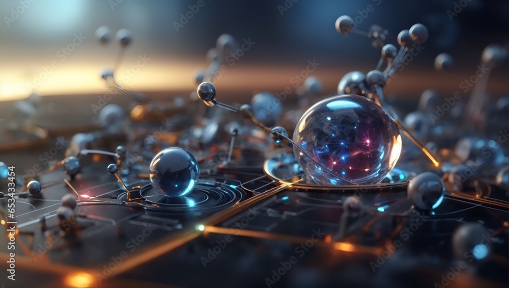 Futuristic looking science and technology background. Advance ...