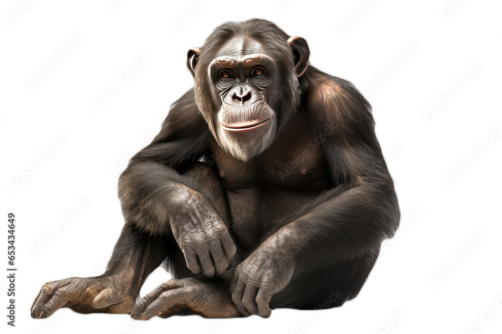 Transparent PNG of a Chimpanzee. Transparent Background PNG. Isolated ...