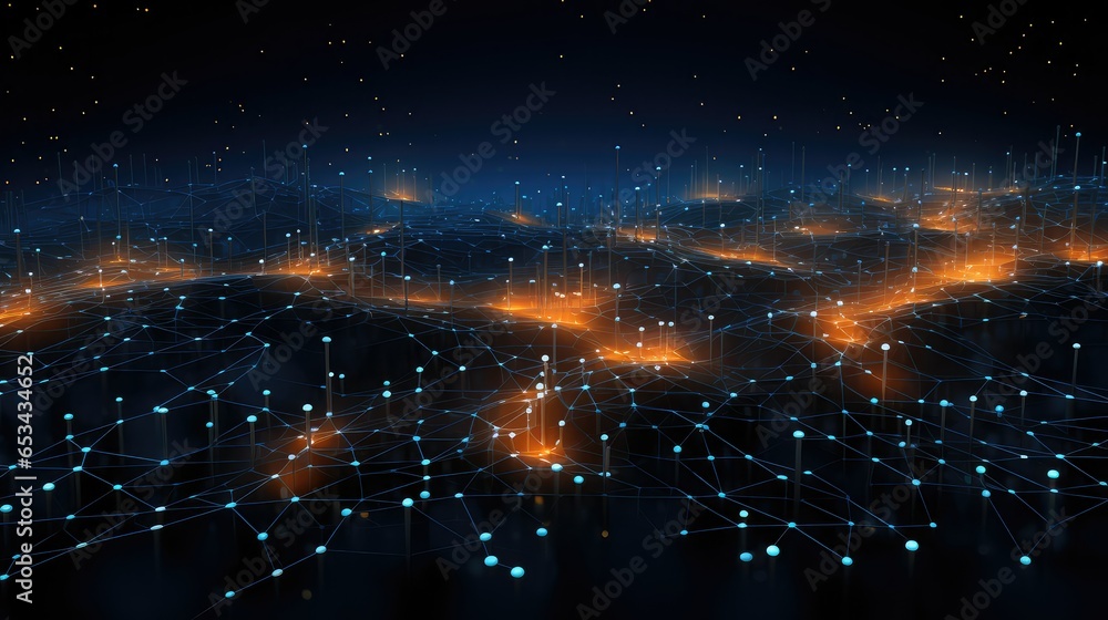 ai digital data flow illustration system business, artificial ...