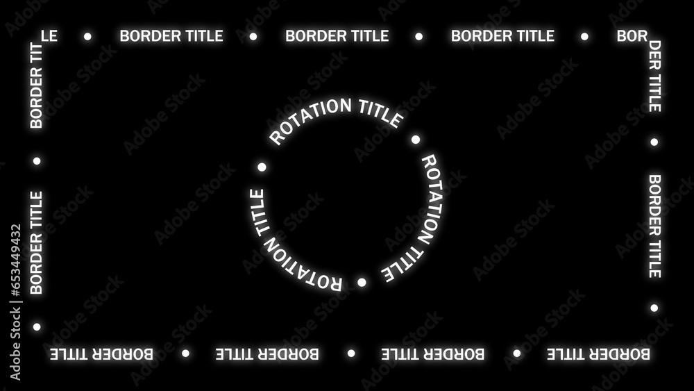 Music Video Sleek Kinetic Typography Border Text Intro Template Stock Template | Adobe Stock