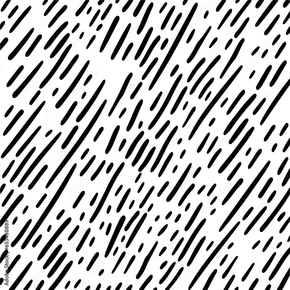 Doodle style hand drawn dashed parallel short lines forming diagonal ...