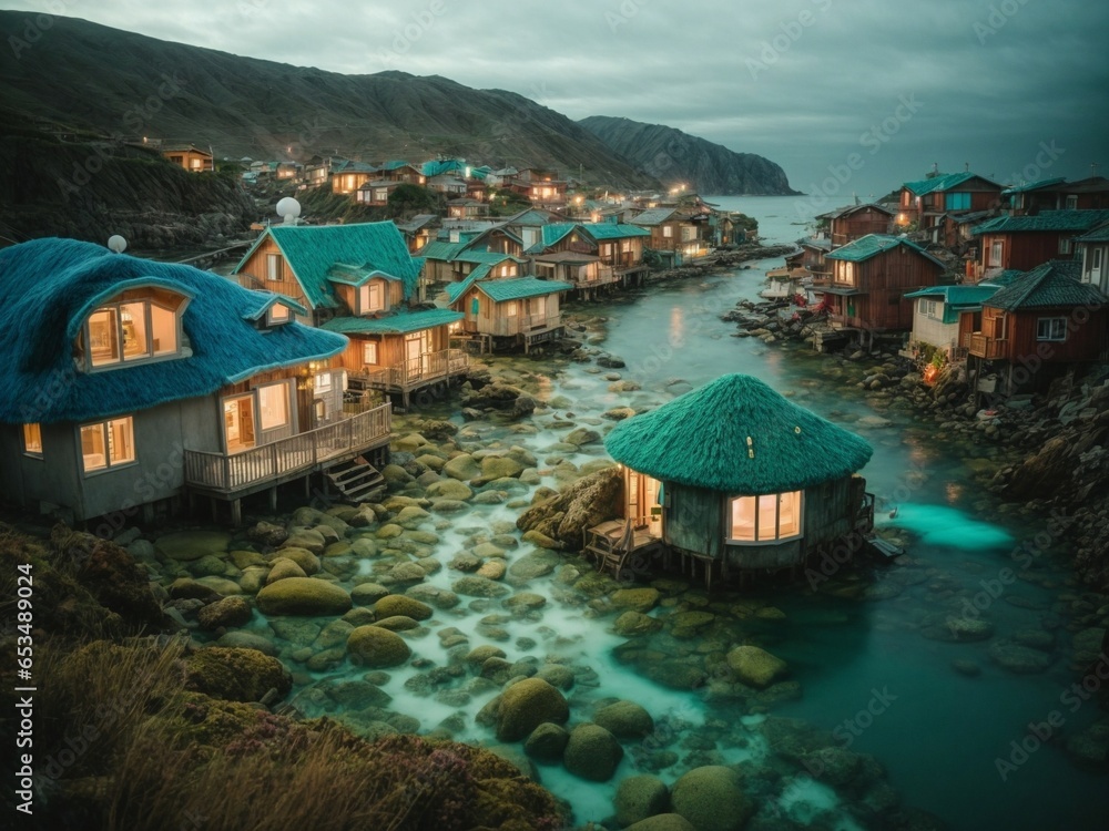 A hidden village where houses are shaped like seashells and the streets ...