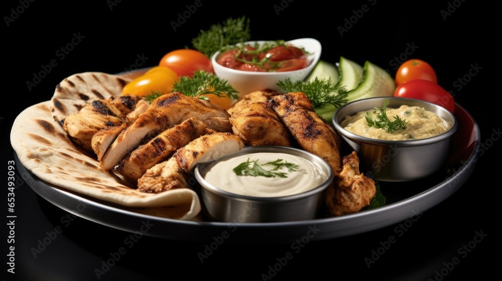 In this visually indulgent photograph, a tempting chicken shawarma ...