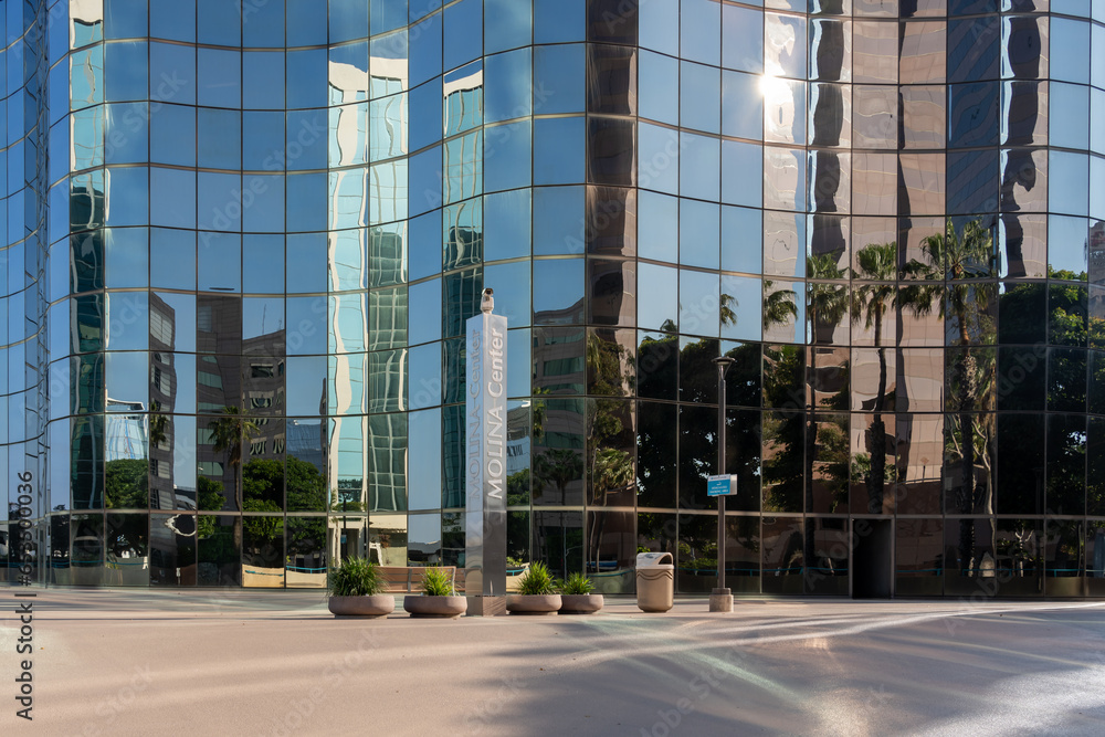 Molina Center sign outside of the building in Long Beach, California ...