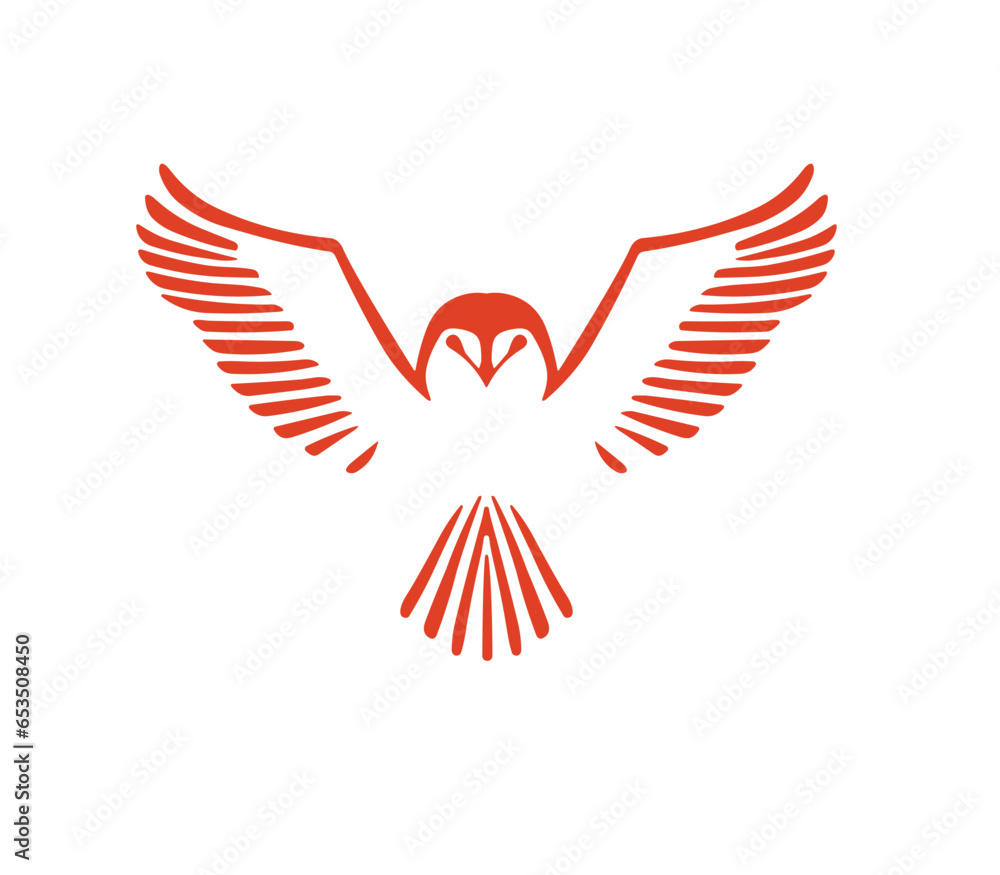 Hawk bird logo eagle fly slogan PNG cartoon vector design Stock Vector ...