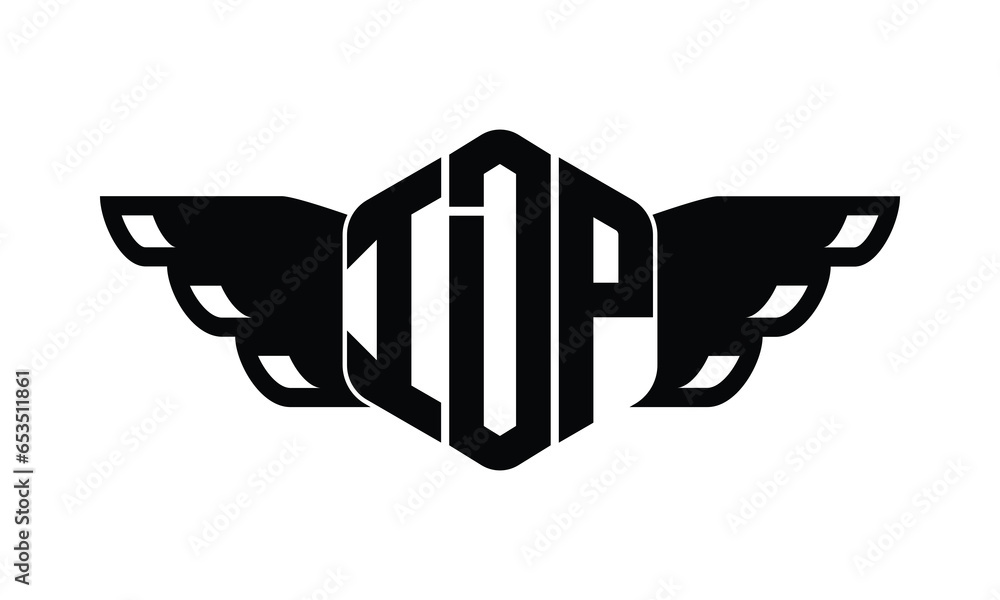 IDP three-letter butterfly iconic logo design vector template | polygon ...