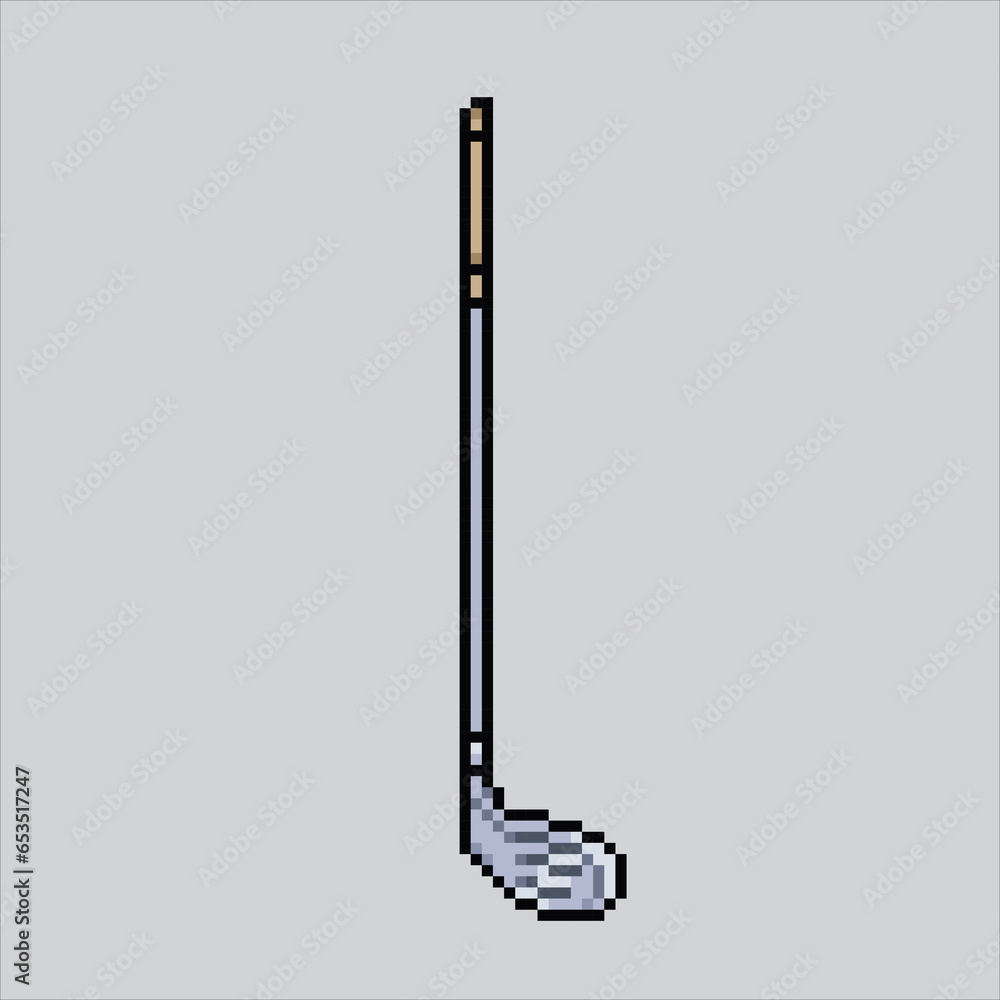 Vetor de Pixel art illustration Golf Stick. Pixelated Golf Stick ...