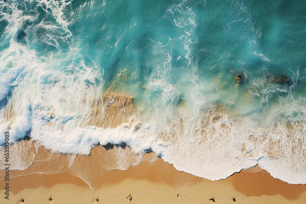 Capture the Serenity of Summer Vacation Aerial Beach Scene Banner ...
