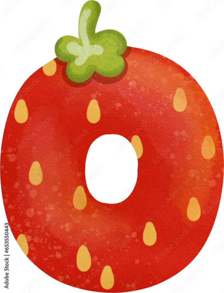 Strawberry alphabet letter A-Z PNG paper texture Stock Illustration ...
