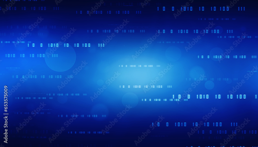 Binary Code Background, Digital Abstract technology background, flowing ...