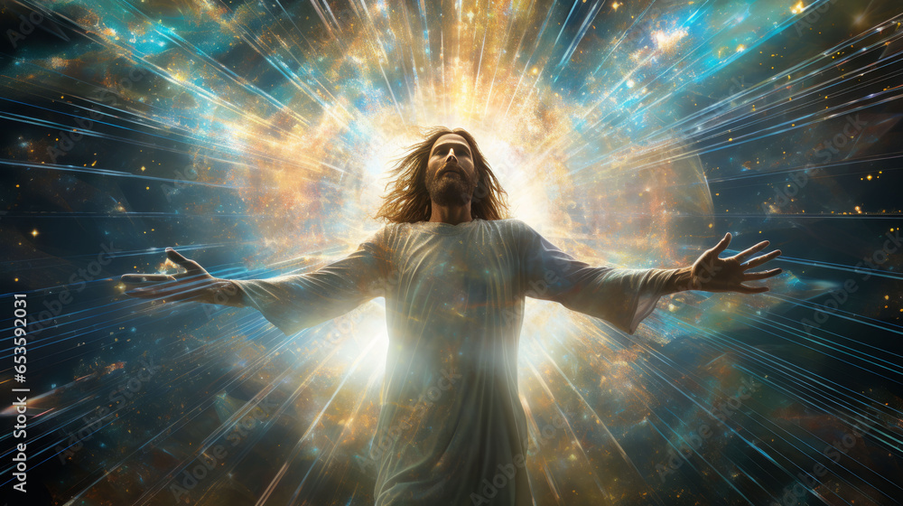 Resurrection of prophet Jesus Christ as religious miracle Stock ...