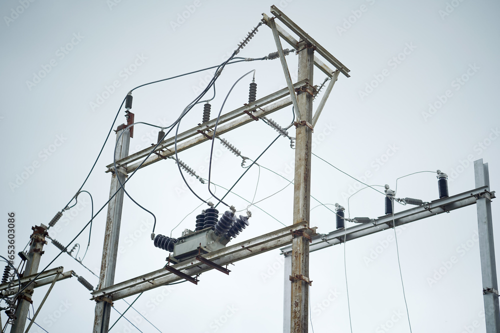Transformer substation of high voltage, Electricity distribution ...