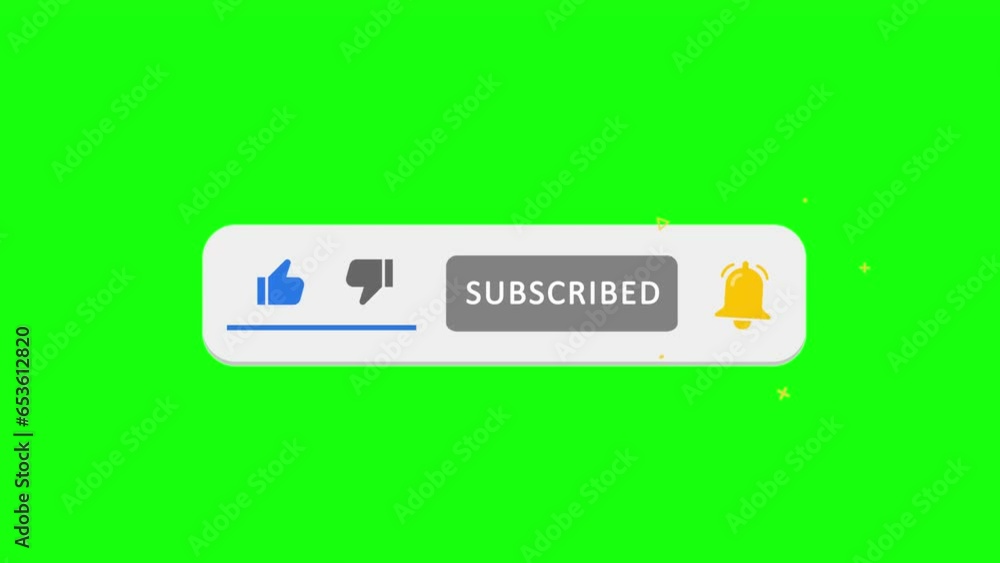 Animated like, subscribe, notification button withou a cursor. Chroma ...